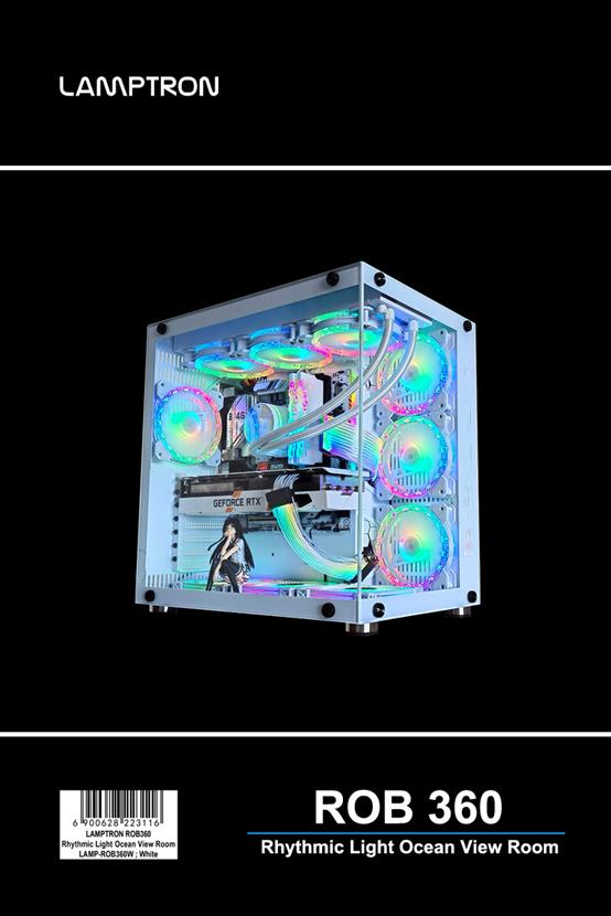 Lamptron Oceanview PC Case ROB360- White version&Black version - Lamps